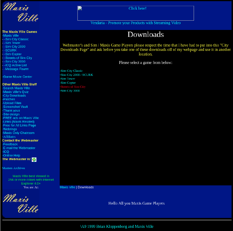Restoring Maxis Ville: my website from 1998